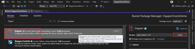 Oracle Stored Procedure Output Parameters With Dapper In Aspnet Core